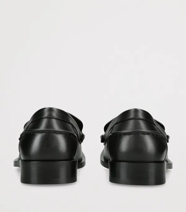 Loewe Leather Bobine Loafers