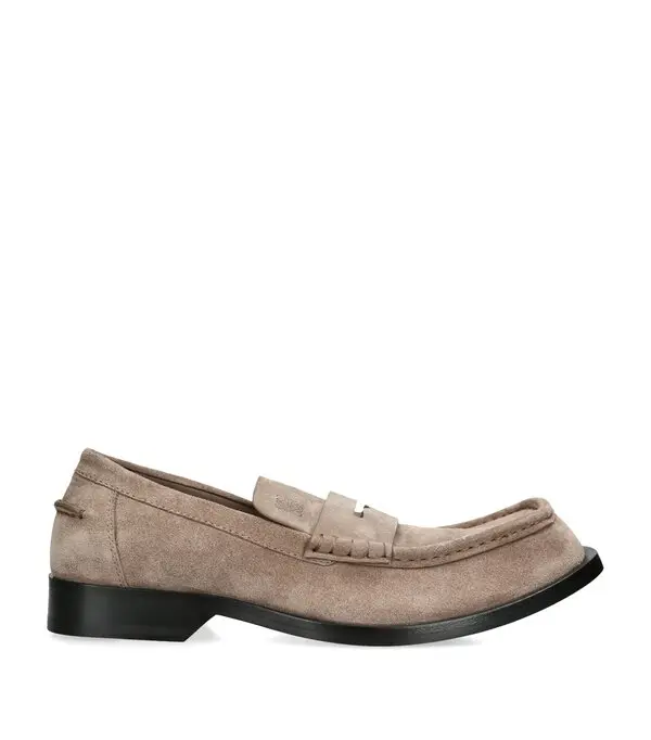 Loewe Suede Bobine Loafers