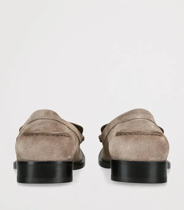 Loewe Suede Bobine Loafers