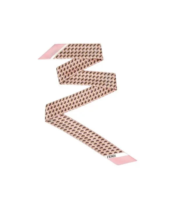 Fendi Dots Silk Bandeau - Pink