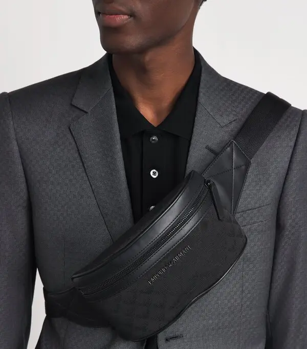 Emporio Armani Jacquard Logo Belt Bag