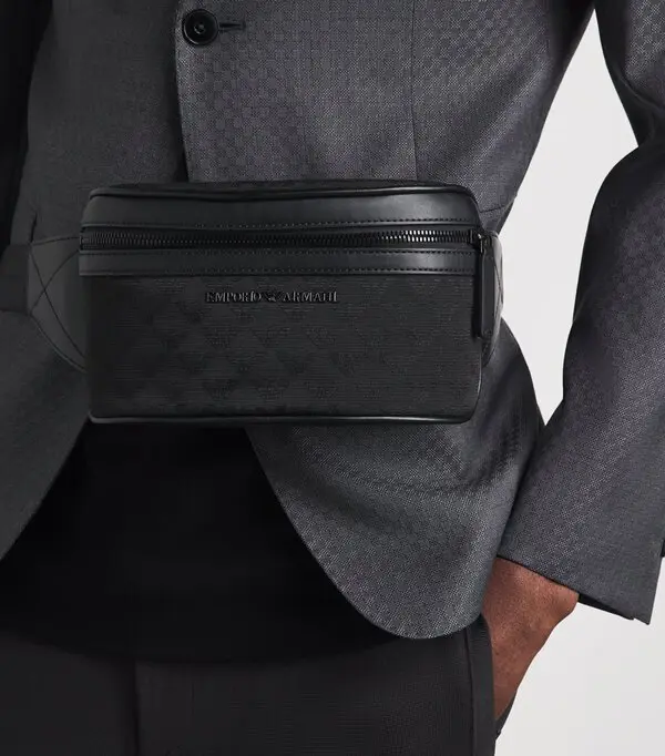 Emporio Armani Jacquard Logo Belt Bag