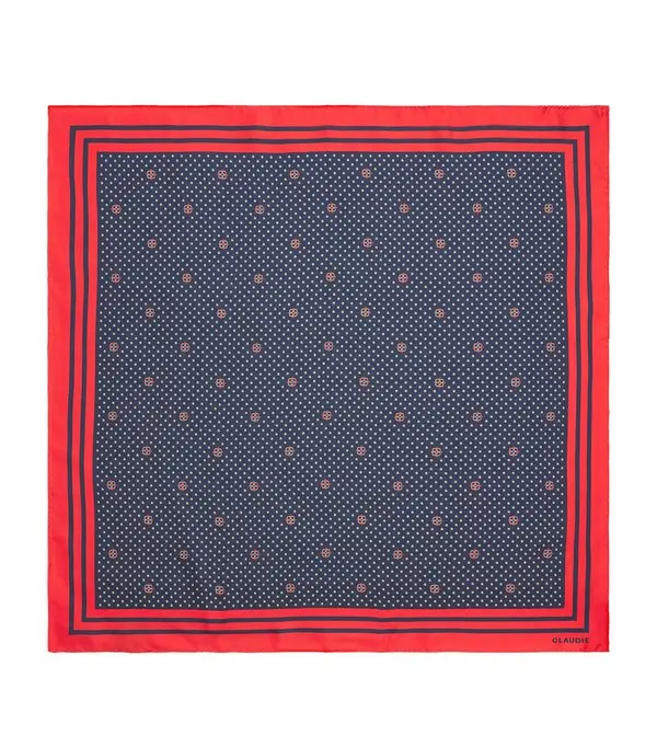 Claudie Pierlot Silk Polka-dot Square Scarf - Black