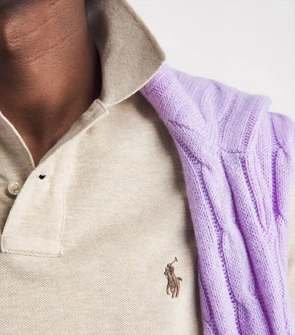 Polo Ralph Lauren Cotton Mesh Slim-fit Polo Shirt - Beige