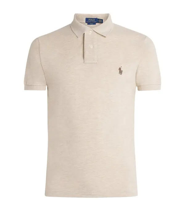 Polo Ralph Lauren Cotton Mesh Slim Fit Polo Shirt - Beige