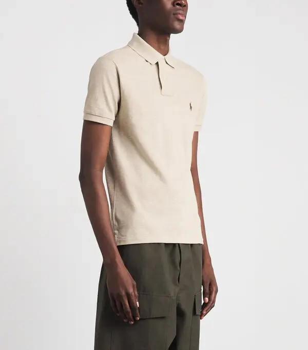 Polo Ralph Lauren Cotton Mesh Slim Fit Polo Shirt - Beige
