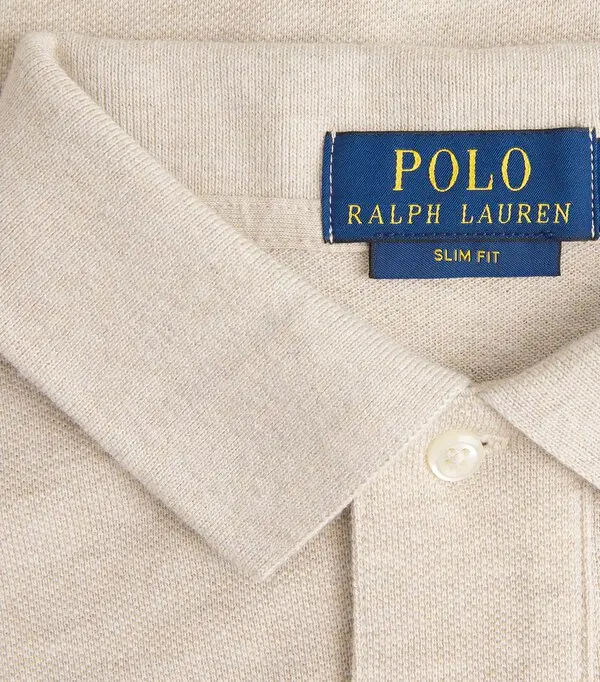 Polo Ralph Lauren Cotton Mesh Slim Fit Polo Shirt - Beige