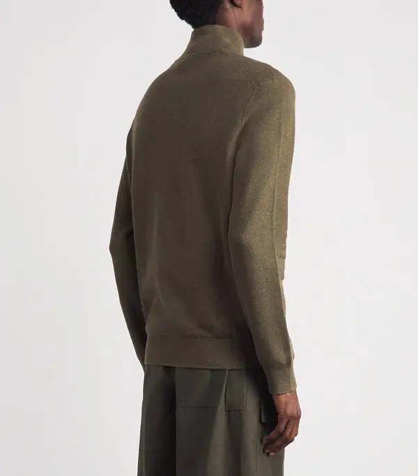 Polo Ralph Lauren Cotton Quarter-zip Sweater - Green