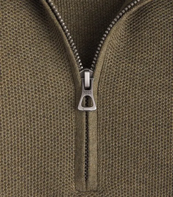 Polo Ralph Lauren Cotton Quarter-zip Sweater - Green