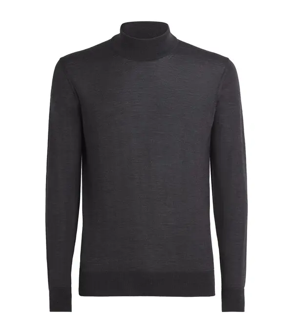 Pal Zileri Wool-silk Funnel-neck Sweater