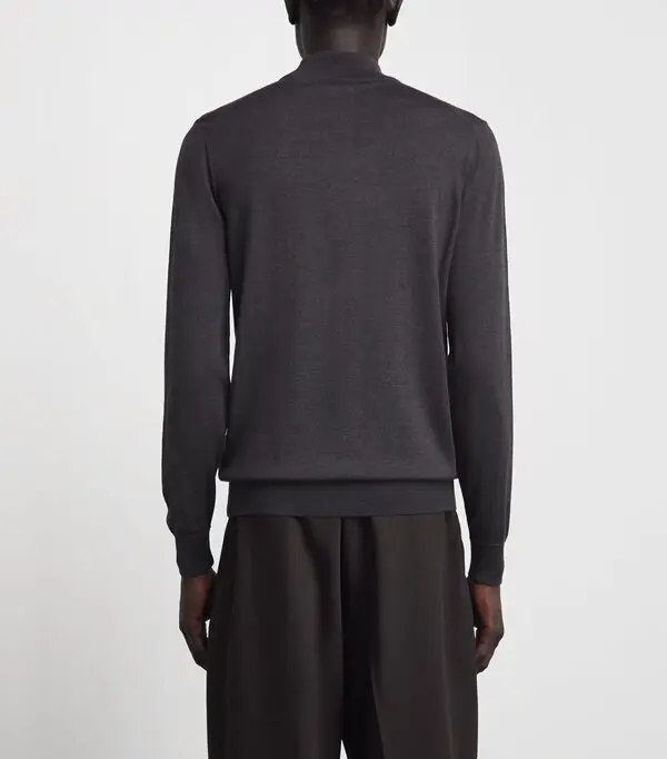 Pal Zileri Wool-silk Funnel-neck Sweater