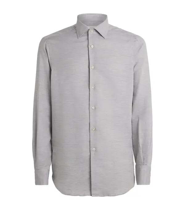 Pal Zileri Cotton-cashmere Shirt - Grey