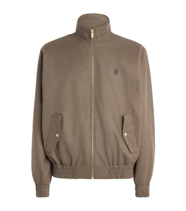 Drole De Monsieur Virgin Wool-blend Track Jacket - Brown