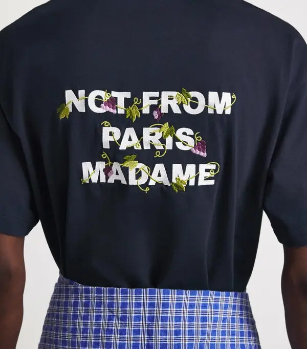 Drole De Monsieur Cotton Vine Slogan T-shirt