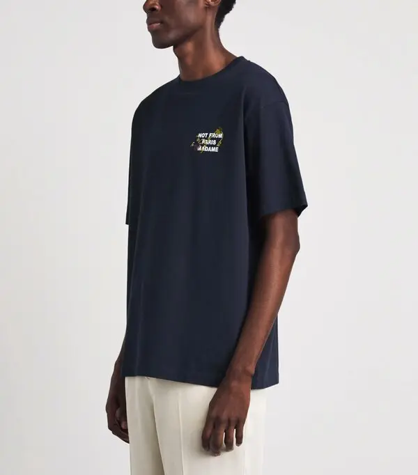 Drole De Monsieur Cotton Vine Slogan T-shirt