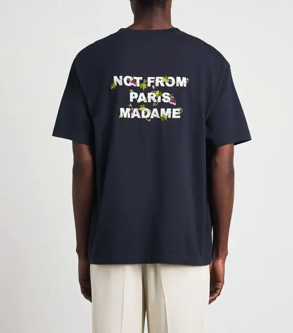 Drole De Monsieur Cotton Vine Slogan T-shirt
