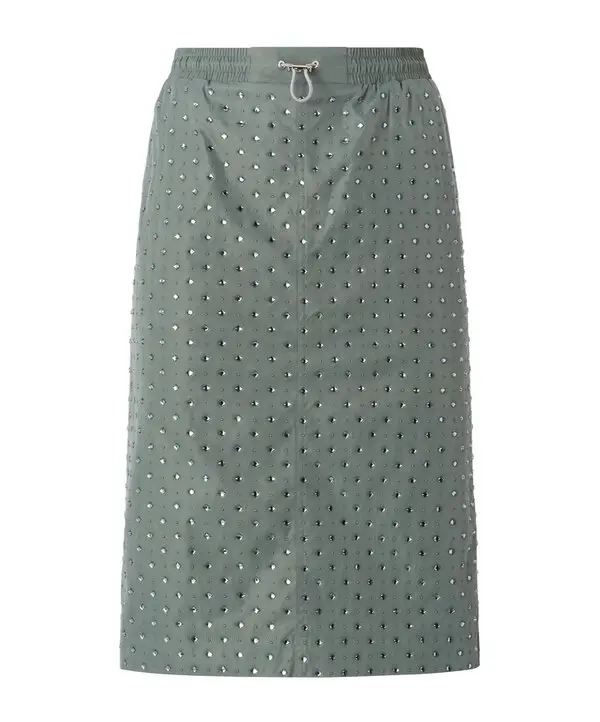 Pinko Alona Embellished Drawstring Skirt - Gray