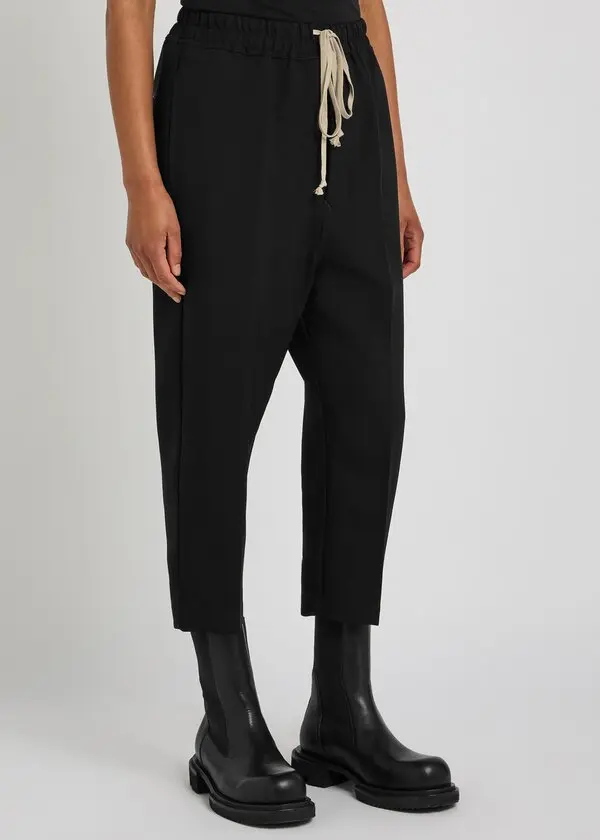 Rick Owens Cropped Tapered-leg Wool Trousers