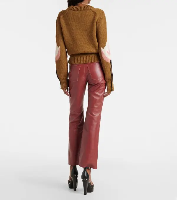 Chloé Leather Flared Pants