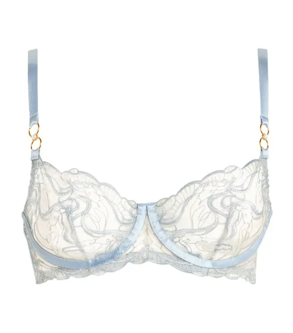 BORDELLE Pearl Balconette Bra - Blue