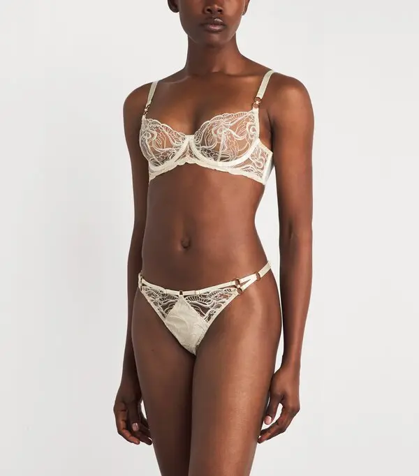BORDELLE Embroidered Pearl Balconette Bra