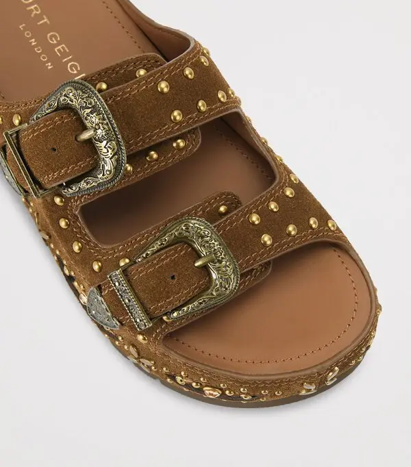 Kurt Geiger Western Buckle Flatform Sandals