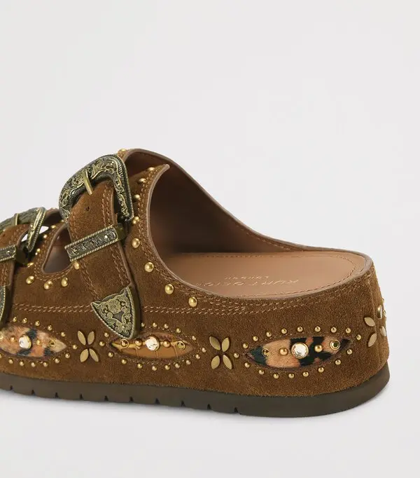 Kurt Geiger Western Buckle Flatform Sandals