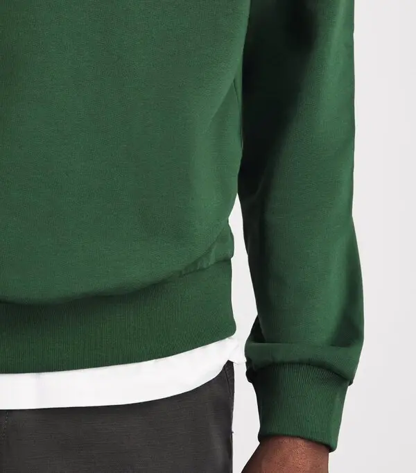 A.p.c. Cotton Rue Madame Logo Hoodie - Green