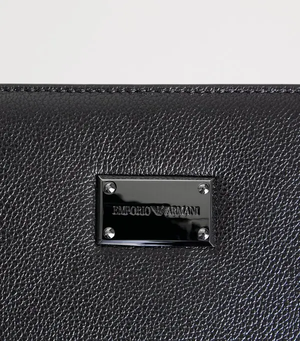 Emporio Armani Leather Logo Portfolio Pouch