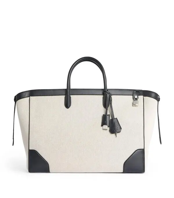 Dunhill Cotton Canvas Century 45 Tote Bag - Black