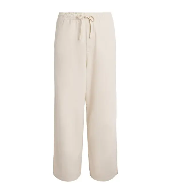 A.p.c. Cotton Drawstring Wide Leg Trousers - White