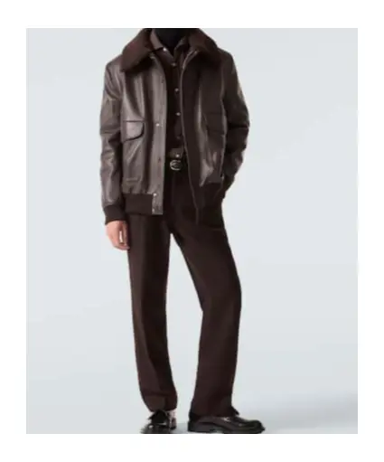 Gabriela Hearst Shearling-trimmed Leather Bomber Jacket
