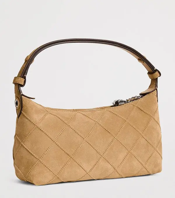 Tory Burch Mini Suede Fleming Top Handle Bag