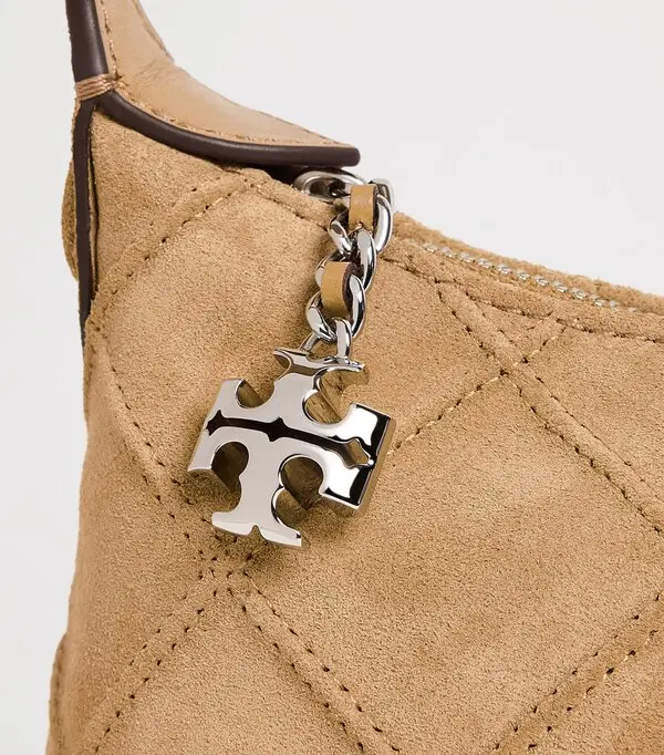 Tory Burch Mini Suede Fleming Top Handle Bag