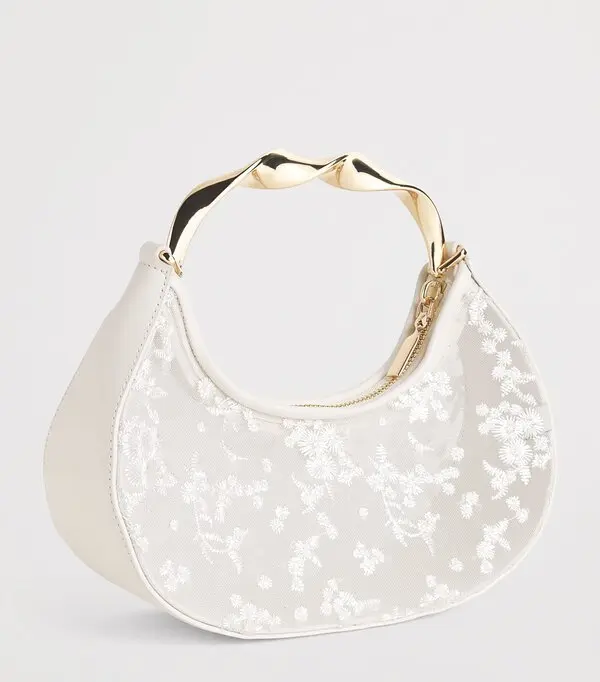 Simkhai Mesh Embroidered Nixi Clutch Bag