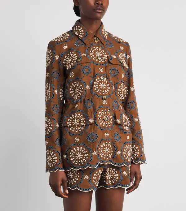 Veronica Beard Linen Kiki Shacket
