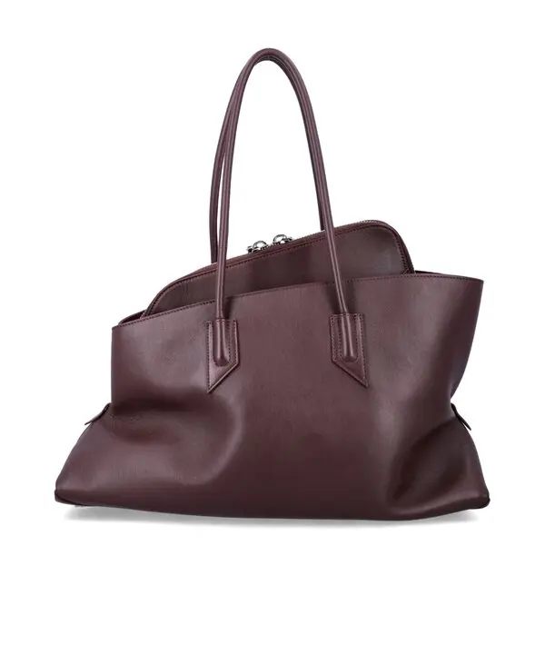 Attico La Passeggiata Medium Leather Tote - Brown