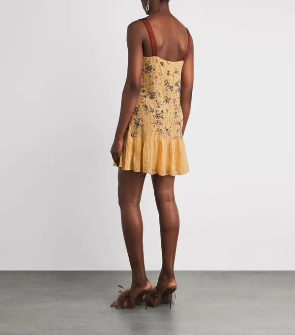 Alice + Olivia Embellished Linnea Mini Dress