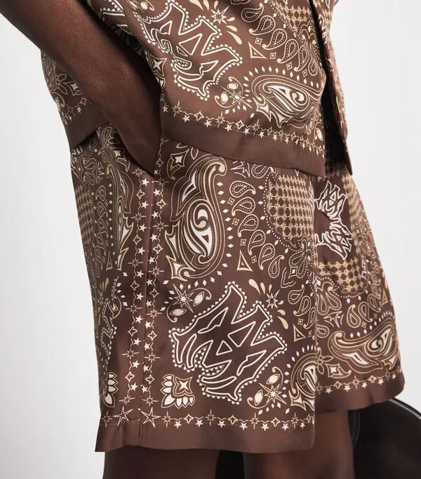 Amiri Silk Ma Check Shorts
