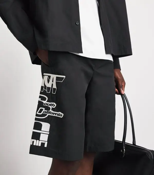 Amiri Sporty Embroidered Logo Shorts