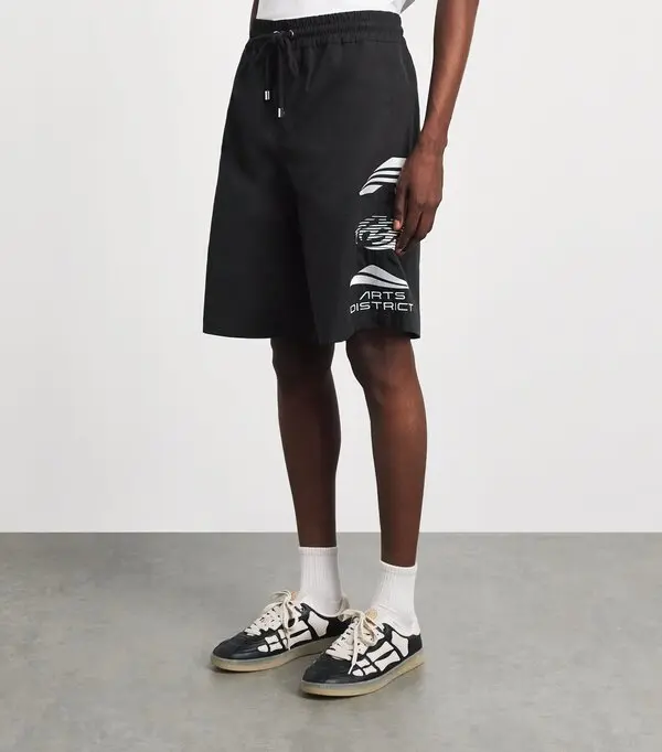 Amiri Sporty Embroidered Logo Shorts