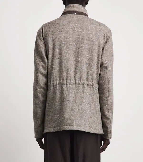 Herno Virgin Wool High-neck Utility Jacket - Brown