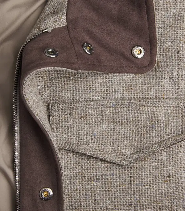 Herno Virgin Wool High-neck Utility Jacket - Brown