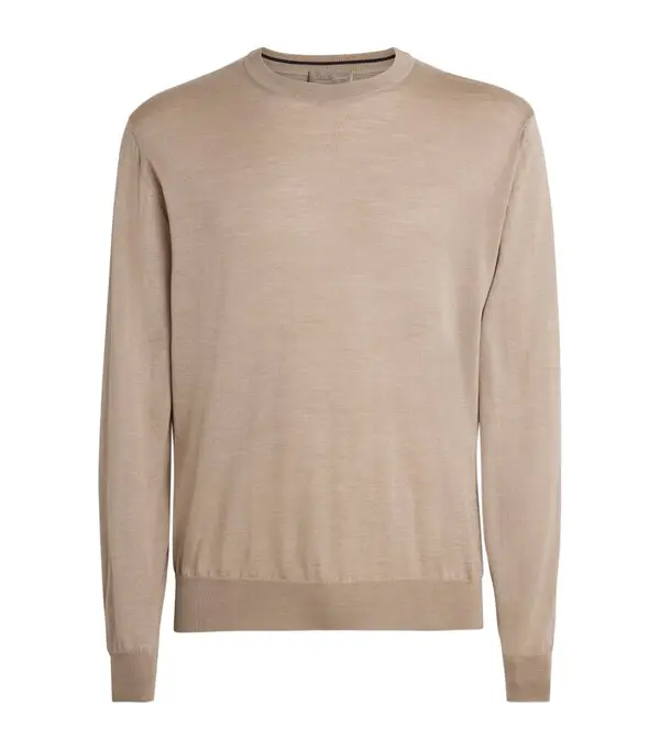 Herno Wool-silk Crew Neck Sweater - Beige
