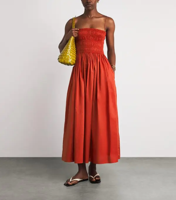Matteau Organic Cotton Shirred Maxi Dress