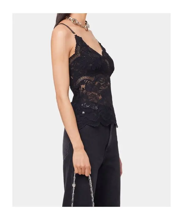 Rabanne Lace V-neck Tank Top
