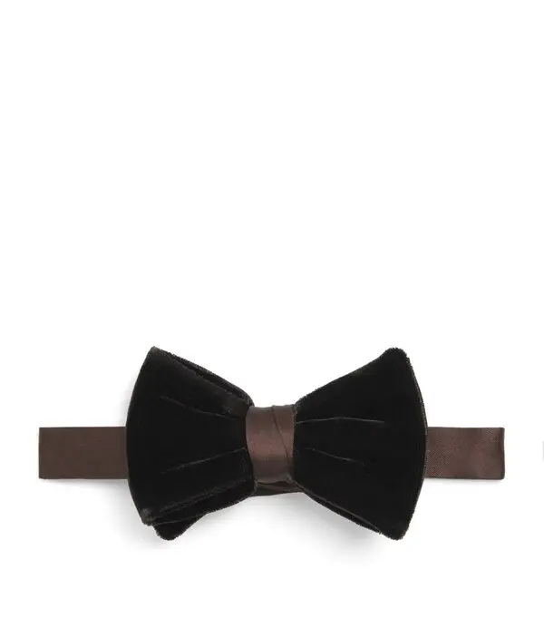 Giorgio Armani Silk Pre-tied Bowtie - Brown