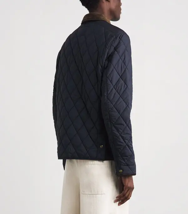 Polo Ralph Lauren Quilted Jacket With Corduroy Collar - Navy