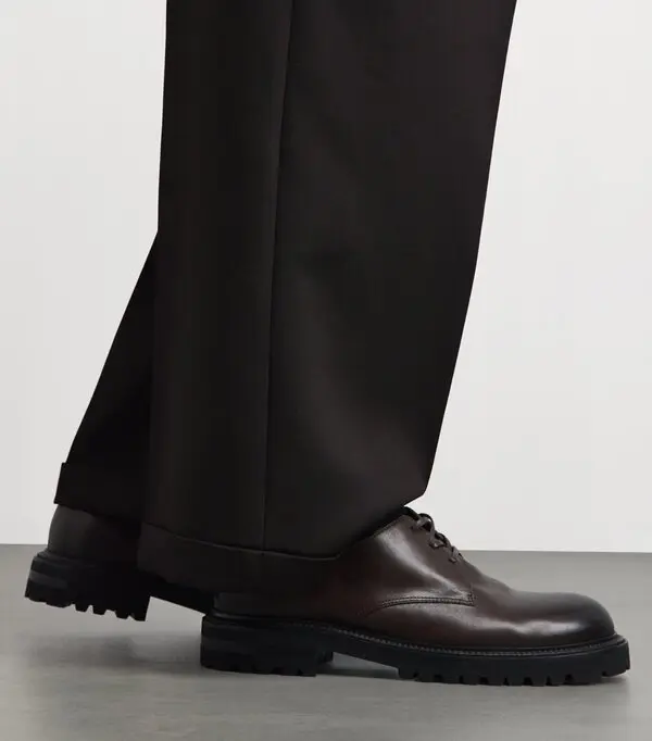 Giorgio Armani Leather Chunky Derby Shoes