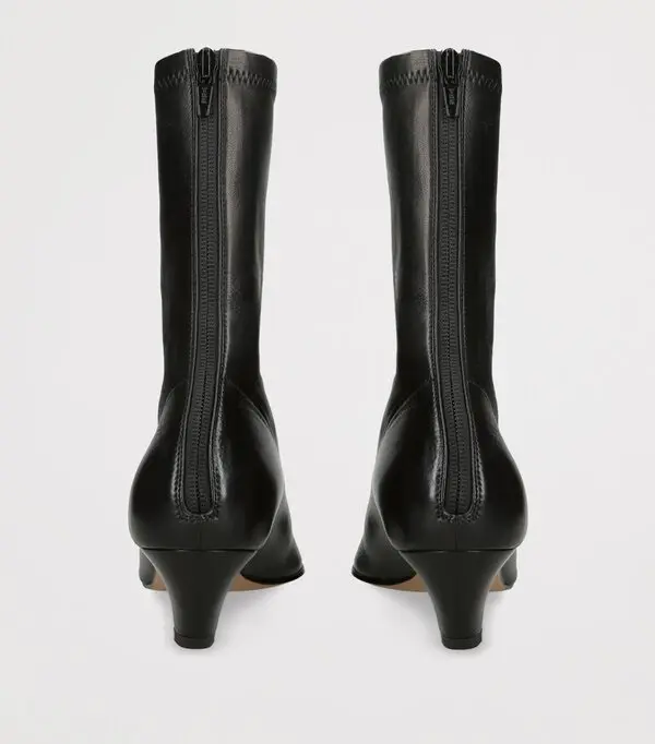 Khaite Arizona Leather Ankle Boots